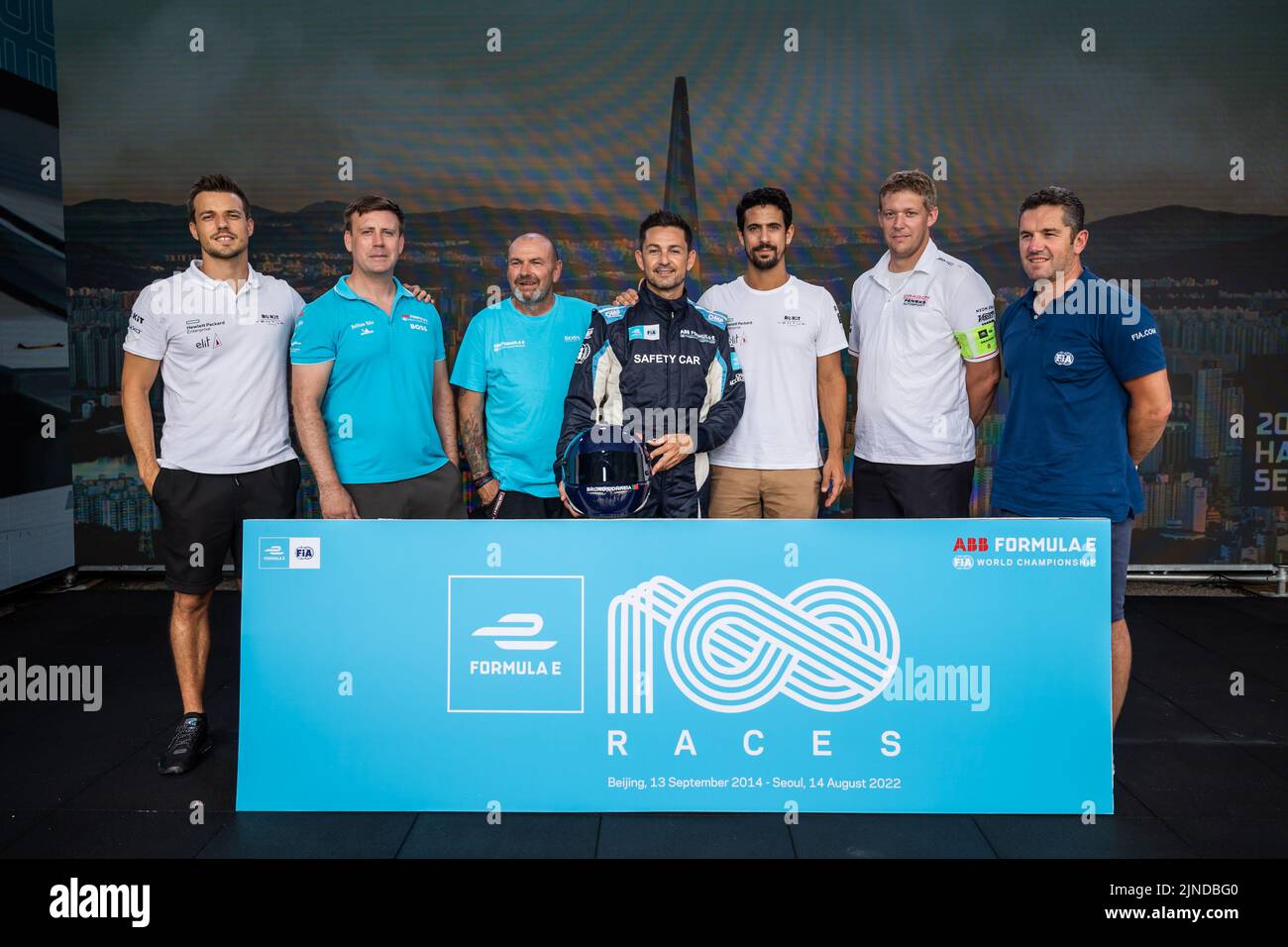 Celebration of the 100th race of ABB Formula E World Championship with ...