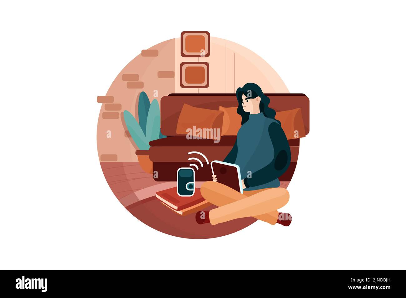 Smart Technologies Illustration concept. Flat illustration isolated on ...