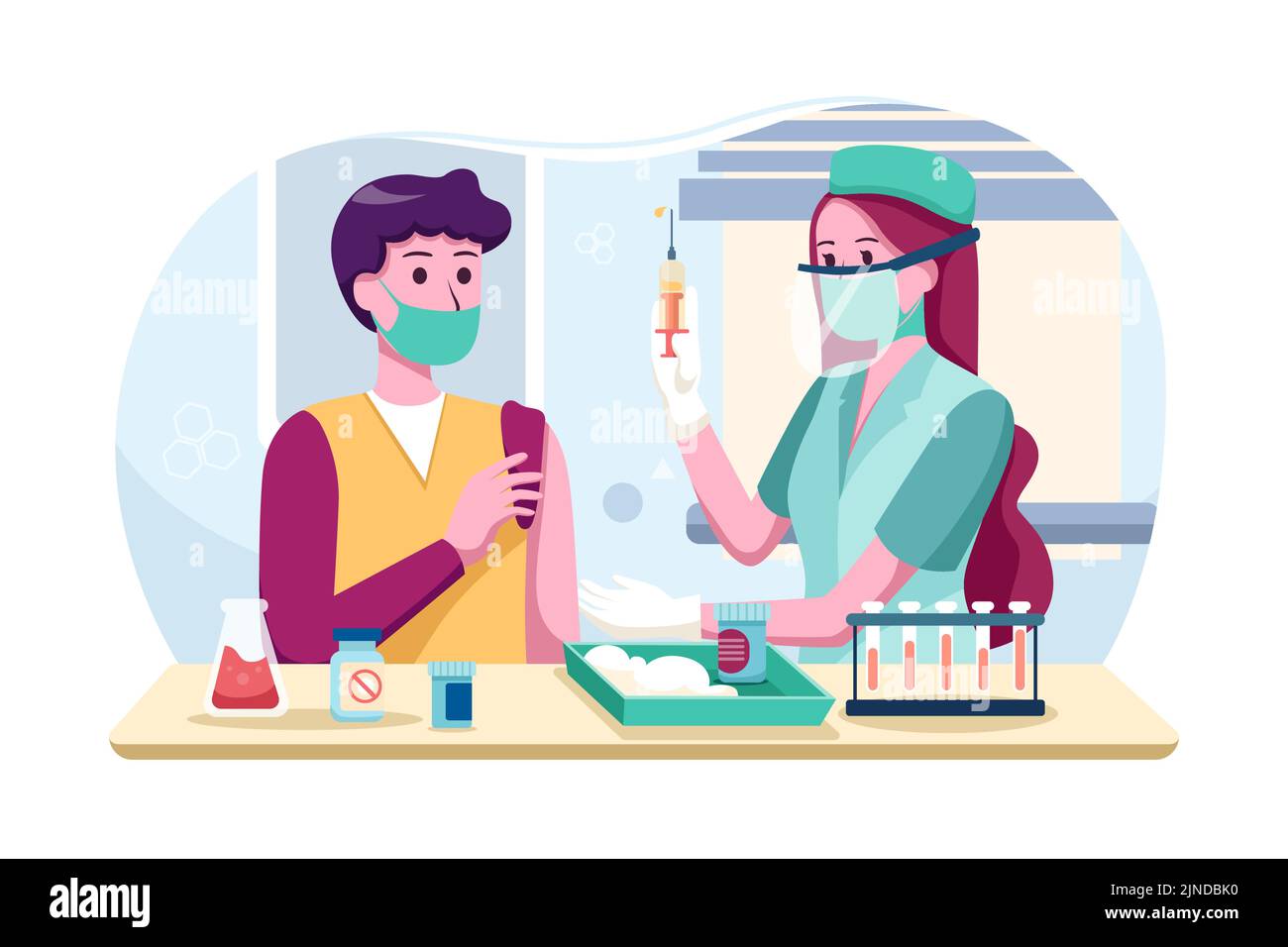 Vaccination Illustration concept. Flat illustration isolated on white ...