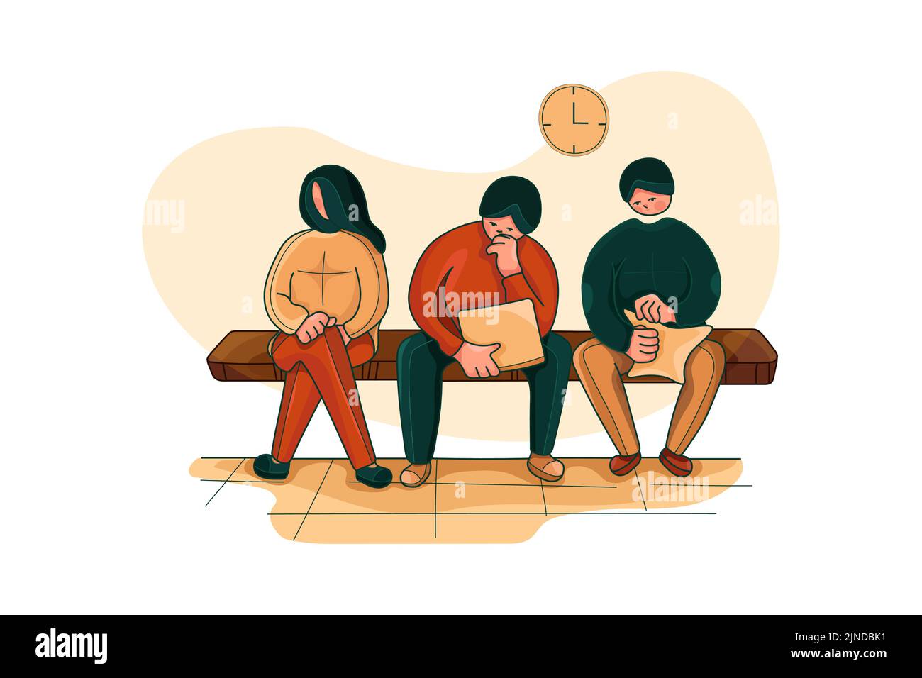 Job Interview Illustration concept. Flat illustration isolated on white ...