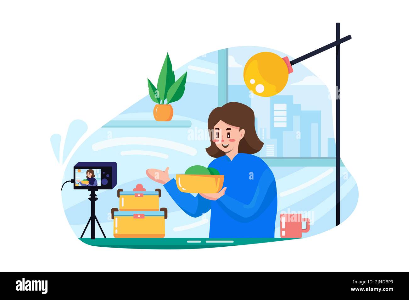 Live Streaming Illustration concept. Flat illustration isolated on ...
