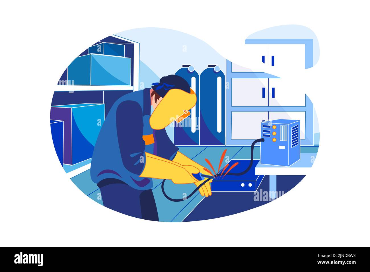 Professions Illustration concept. Flat illustration isolated on white ...