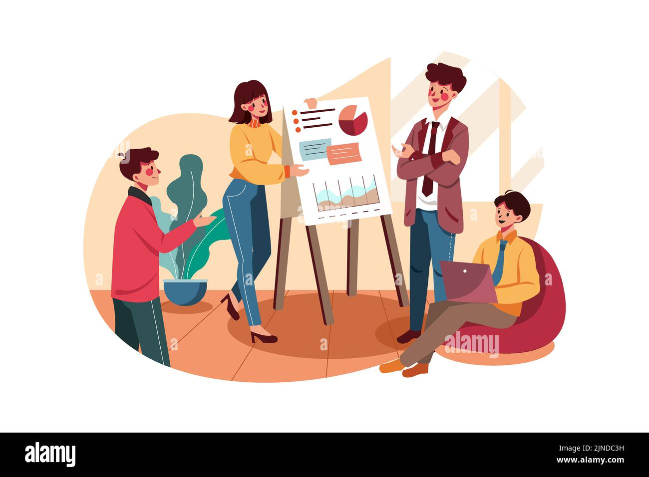 Business Illustration concept. Flat illustration isolated on white ...