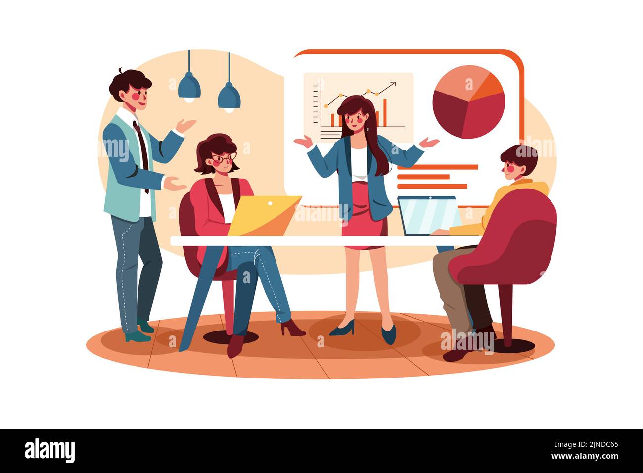 Business Illustration concept. Flat illustration isolated on white ...