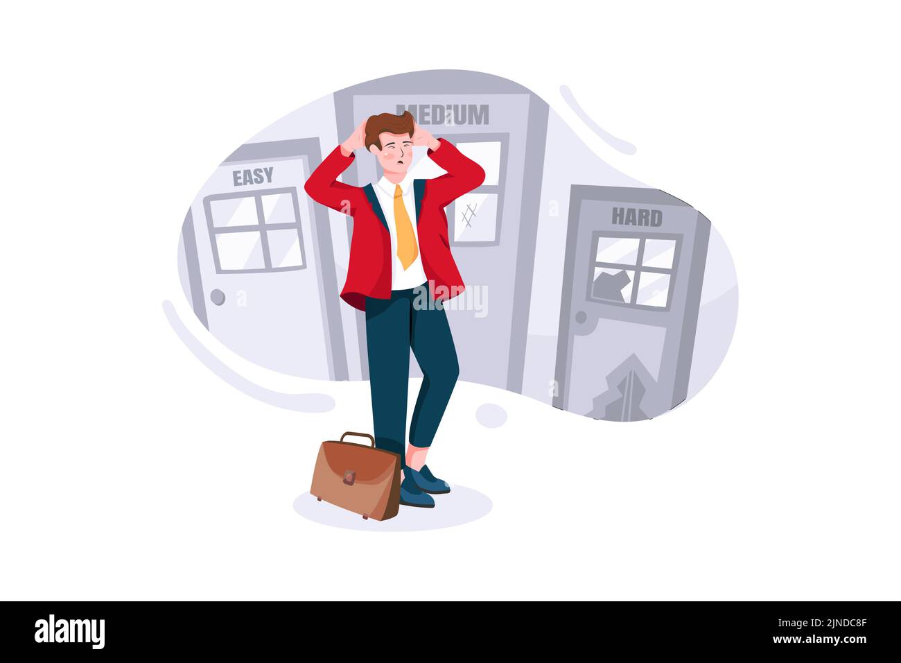 Business Office Illustration concept. Flat illustration isolated on white background Stock ...