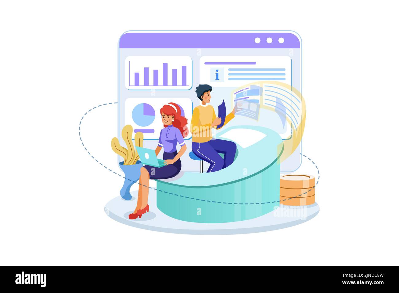 Finance Illustration concept. Flat illustration isolated on white ...