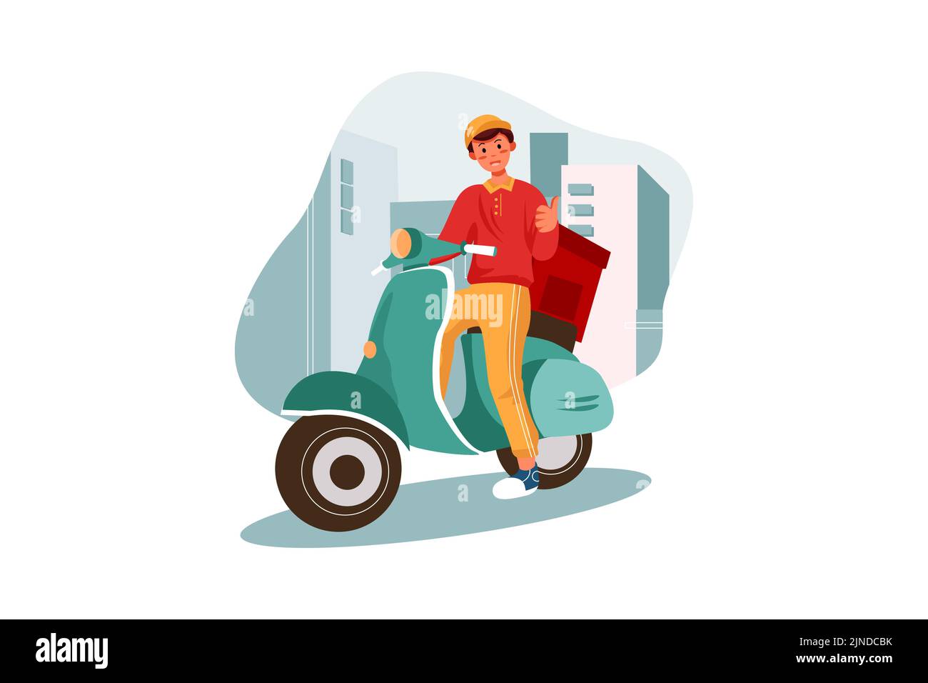 Food Delivery Illustration concept. Flat illustration isolated on white ...