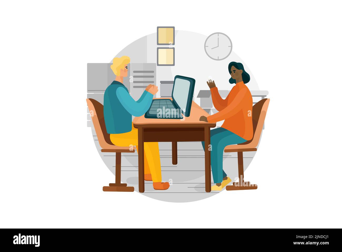 Recruitment Illustration concept. Flat illustration isolated on white ...