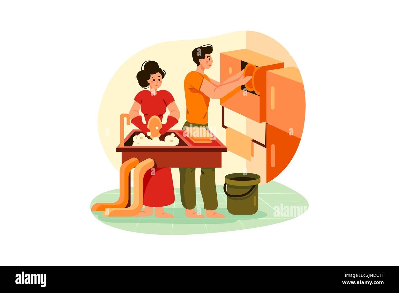 Tidy room illustration Stock Vector Images - Alamy
