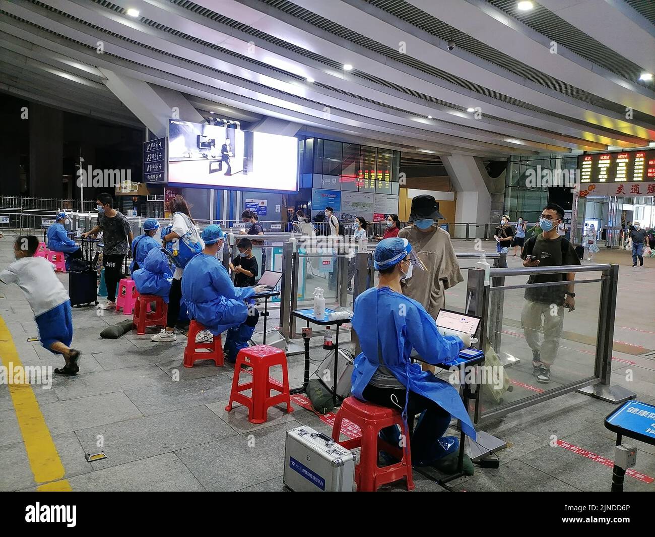 Shenzhen, China: passengers entering Shenzhen by high-speed rail must ...