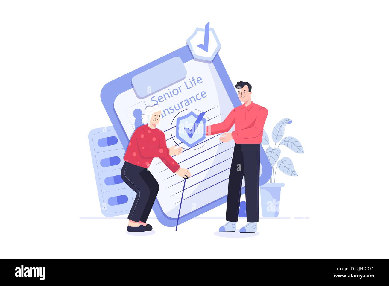 Insurance Service Illustration concept. Flat illustration isolated on ...