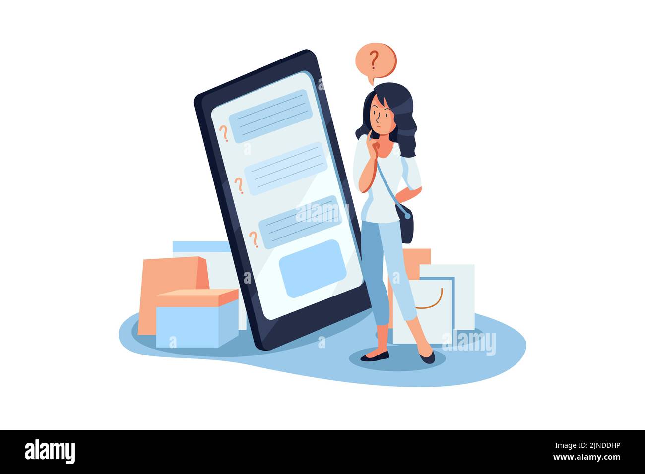 Online Review Illustration concept. Flat illustration isolated on white ...