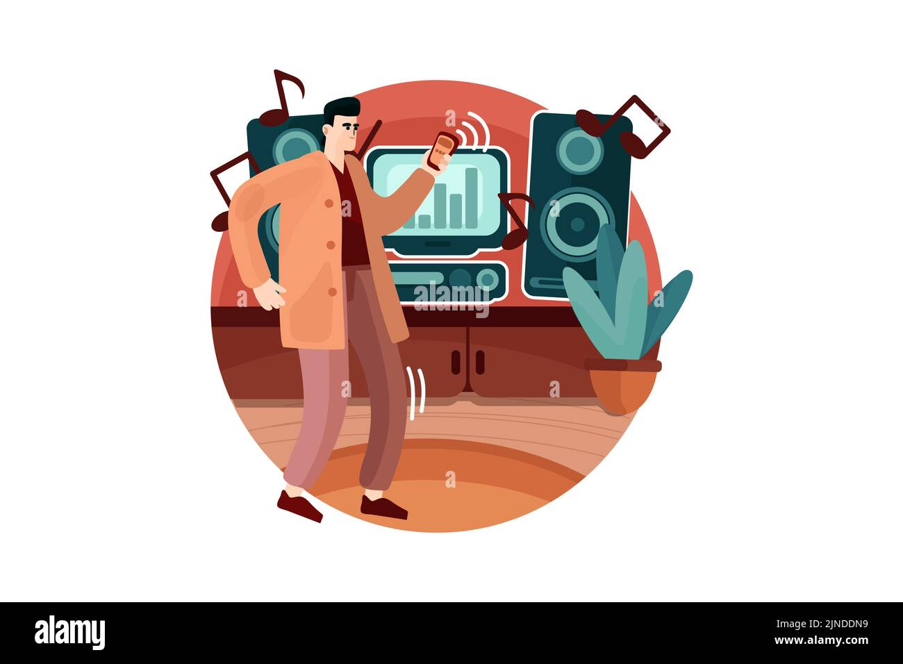 Smart Technologies Illustration concept. Flat illustration isolated on ...