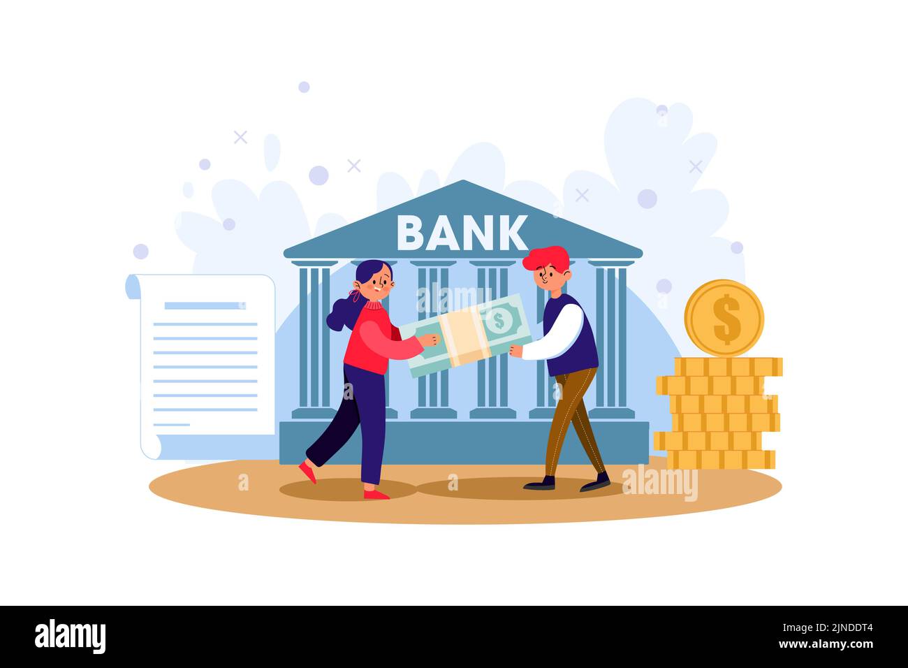 Finance Illustration concept. Flat illustration isolated on white ...