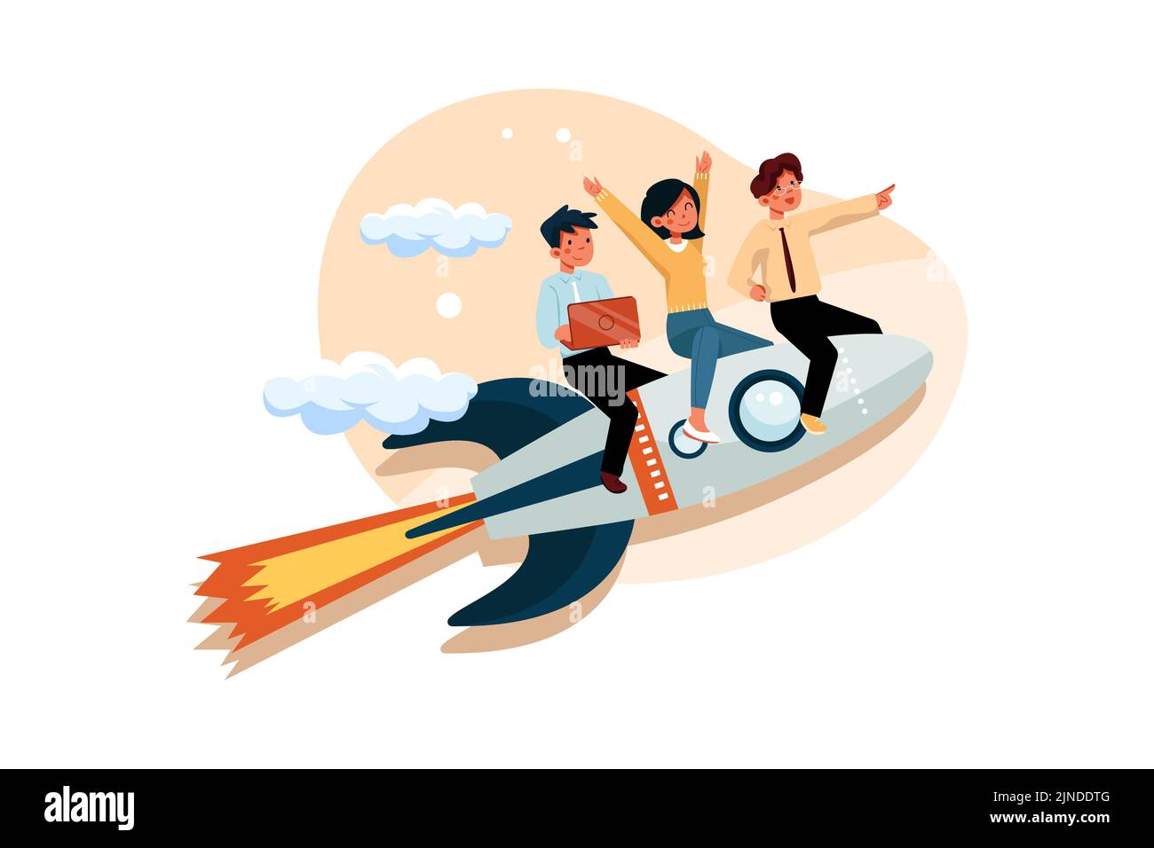 Business Startup Illustration concept. Flat illustration isolated on ...