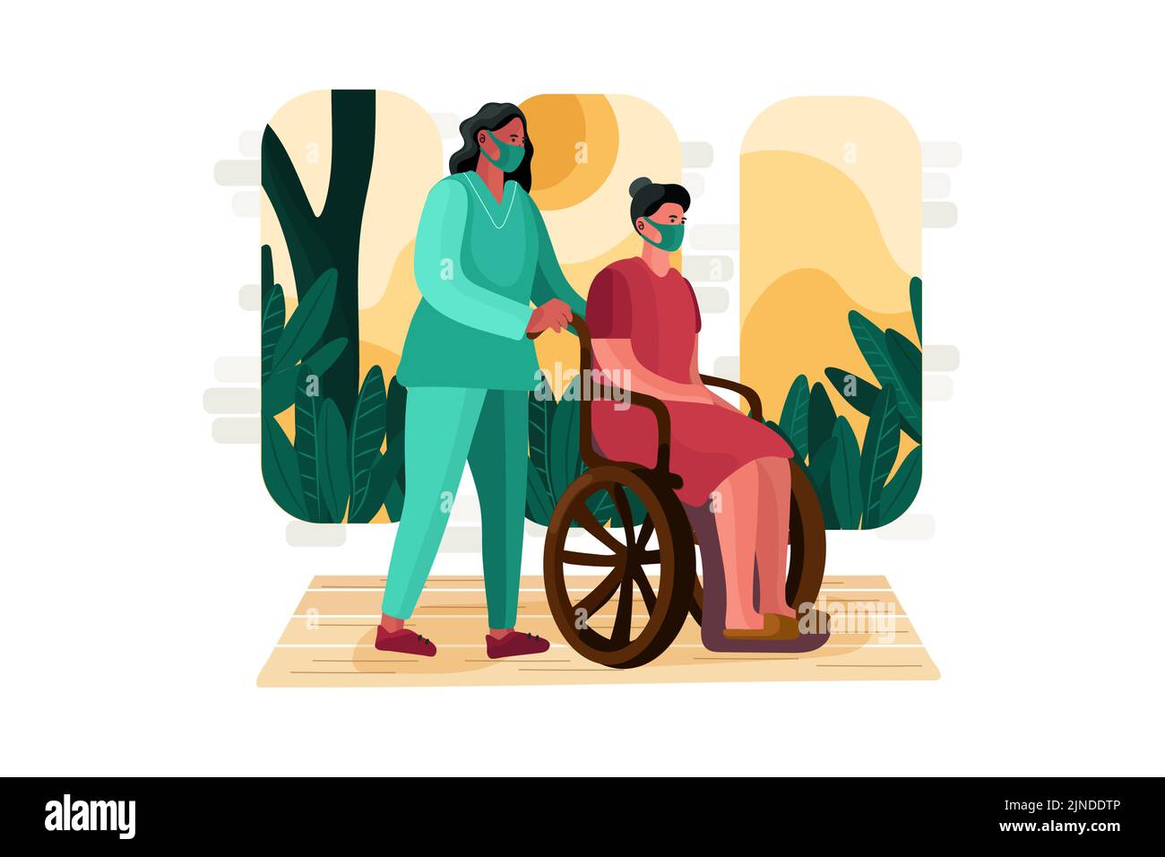 Medical Care Illustration concept. Flat illustration isolated on white ...
