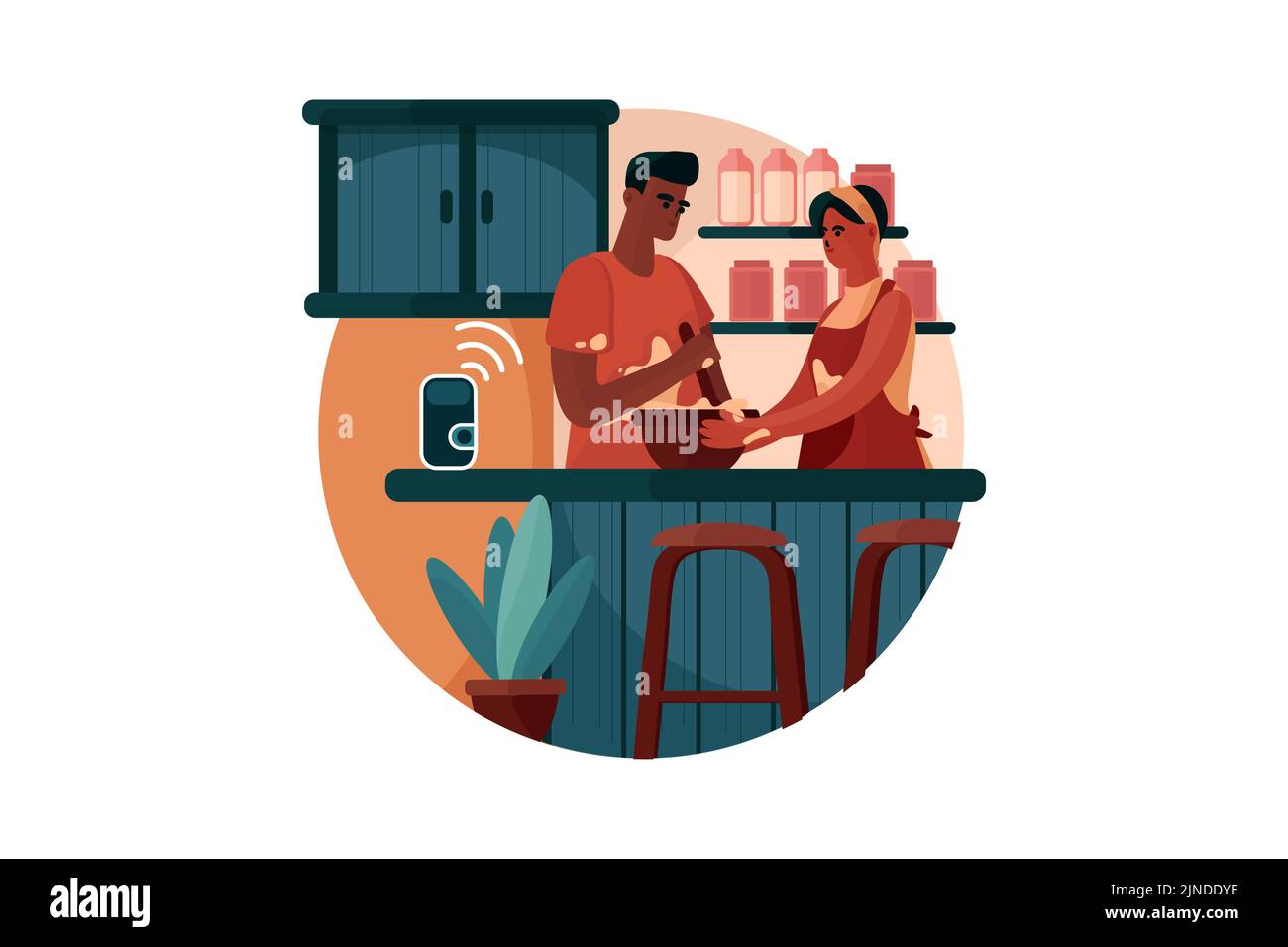Smart Technologies Illustration concept. Flat illustration isolated on ...