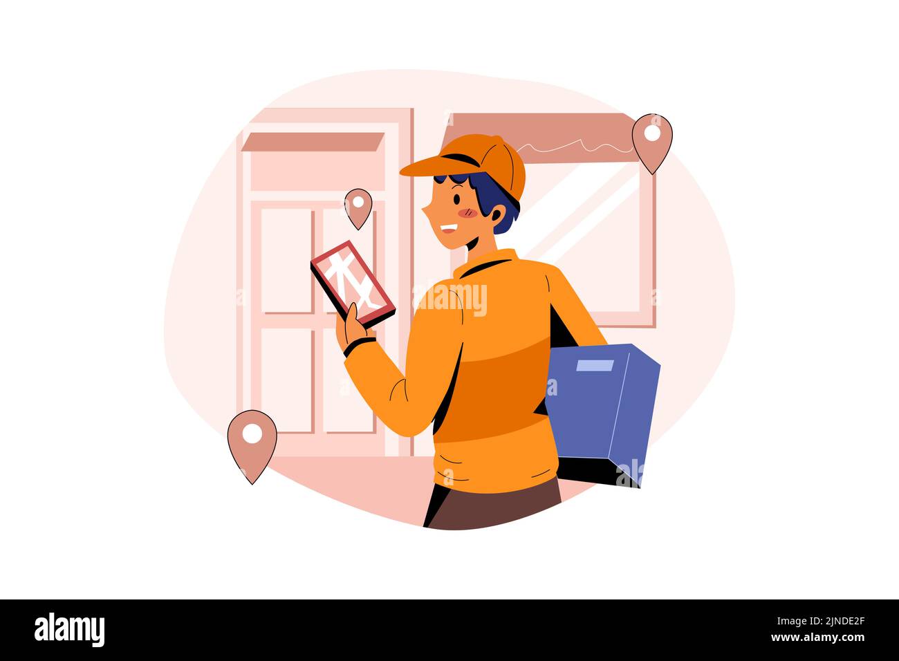 Delivery Package Illustration concept. Flat illustration isolated on ...