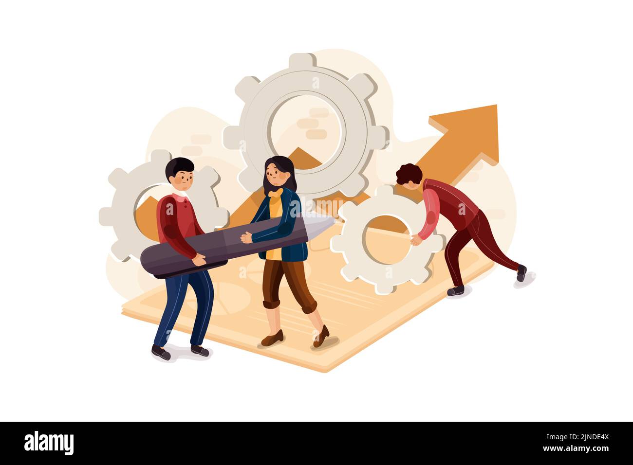 Business Illustration concept. Flat illustration isolated on white ...