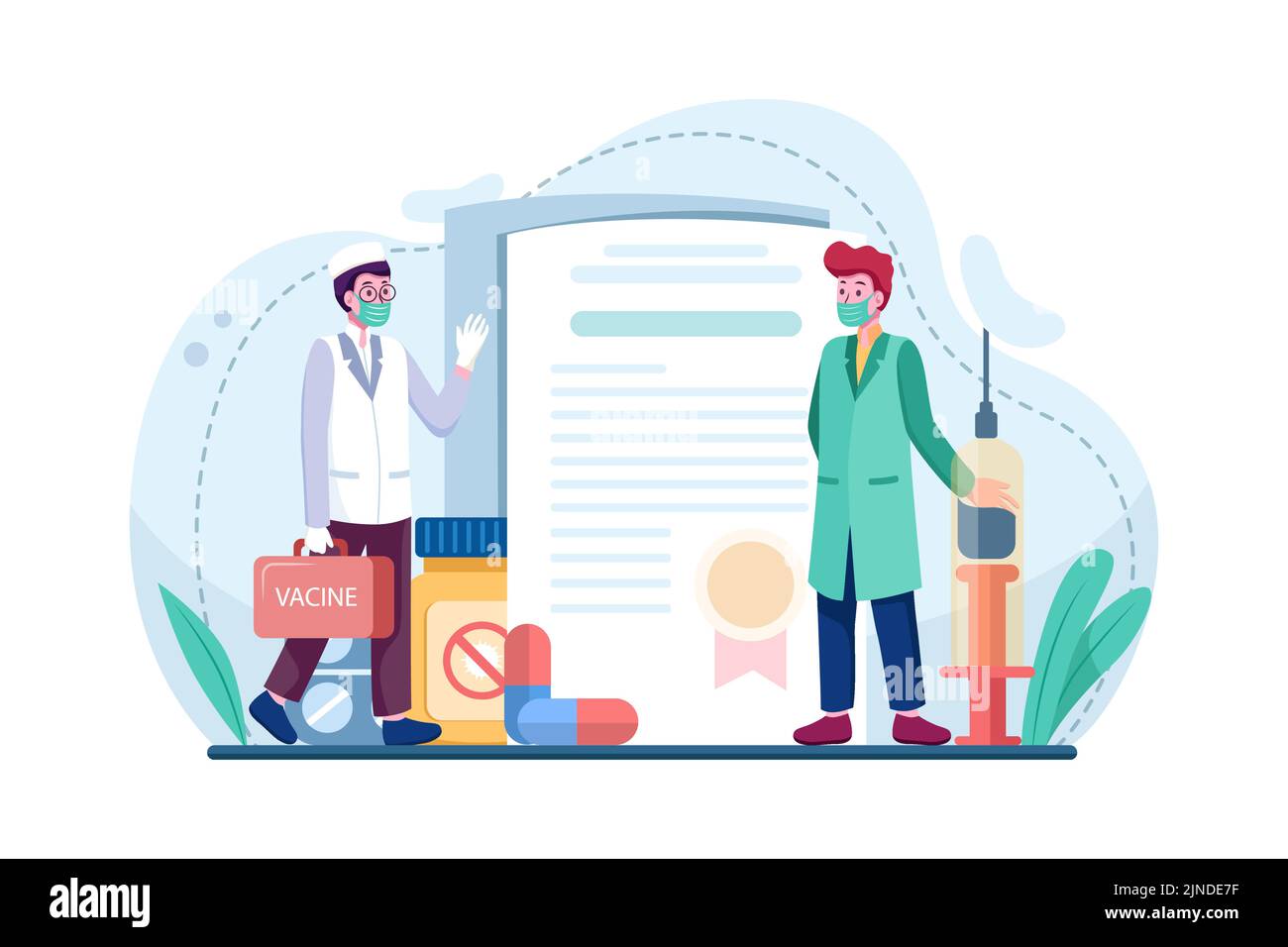 Vaccination Illustration concept. Flat illustration isolated on white ...