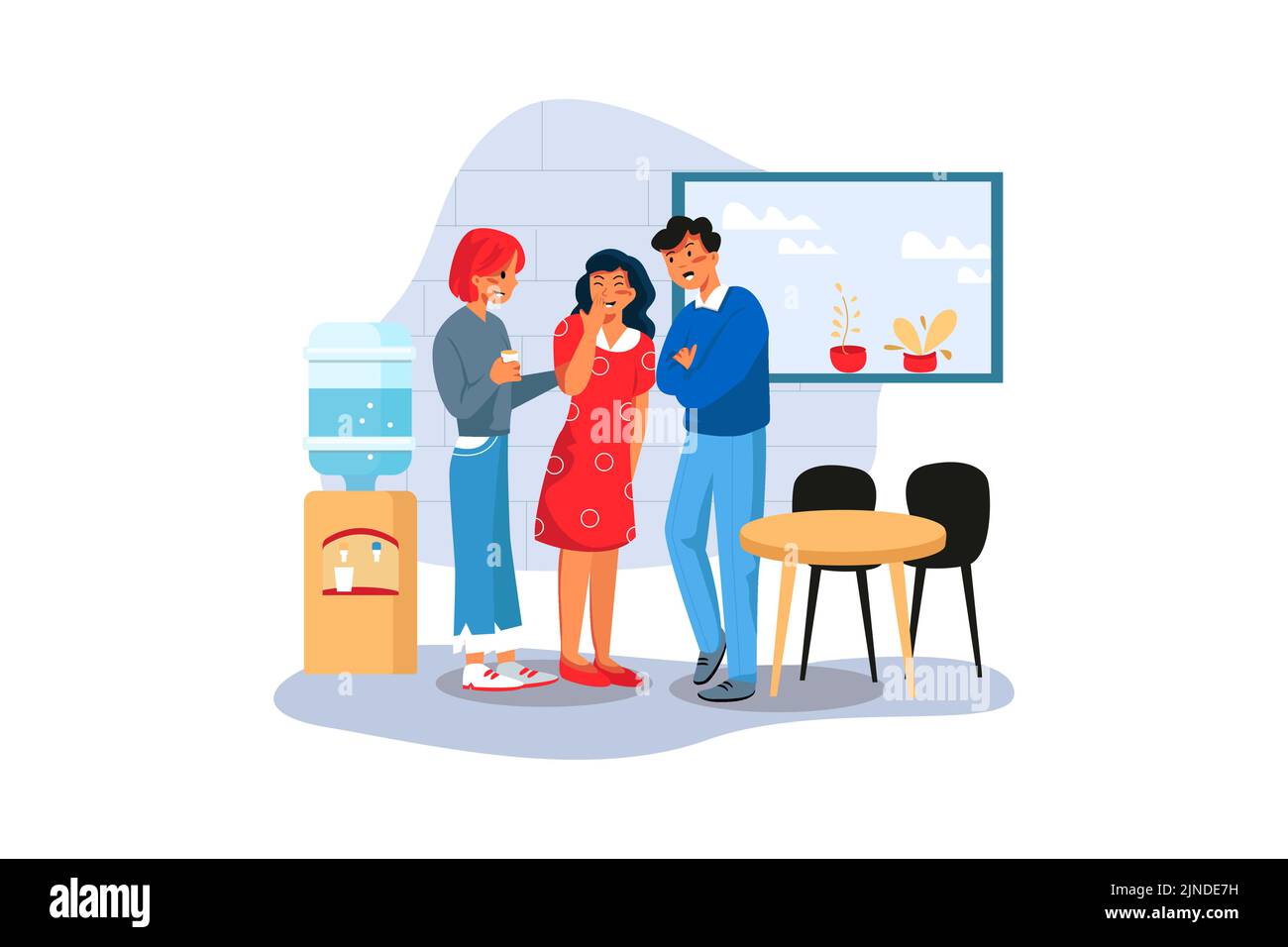 Business Office Illustration concept. Flat illustration isolated on ...