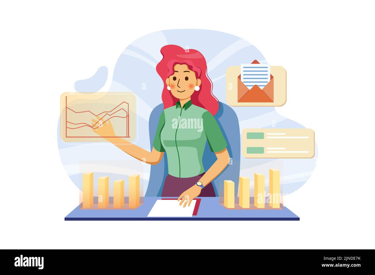 Business Finance Illustration concept. Flat illustration isolated on ...