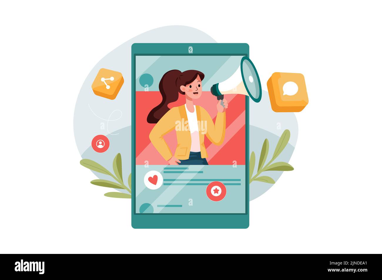 Digital Marketing Illustration concept. Flat illustration isolated on ...