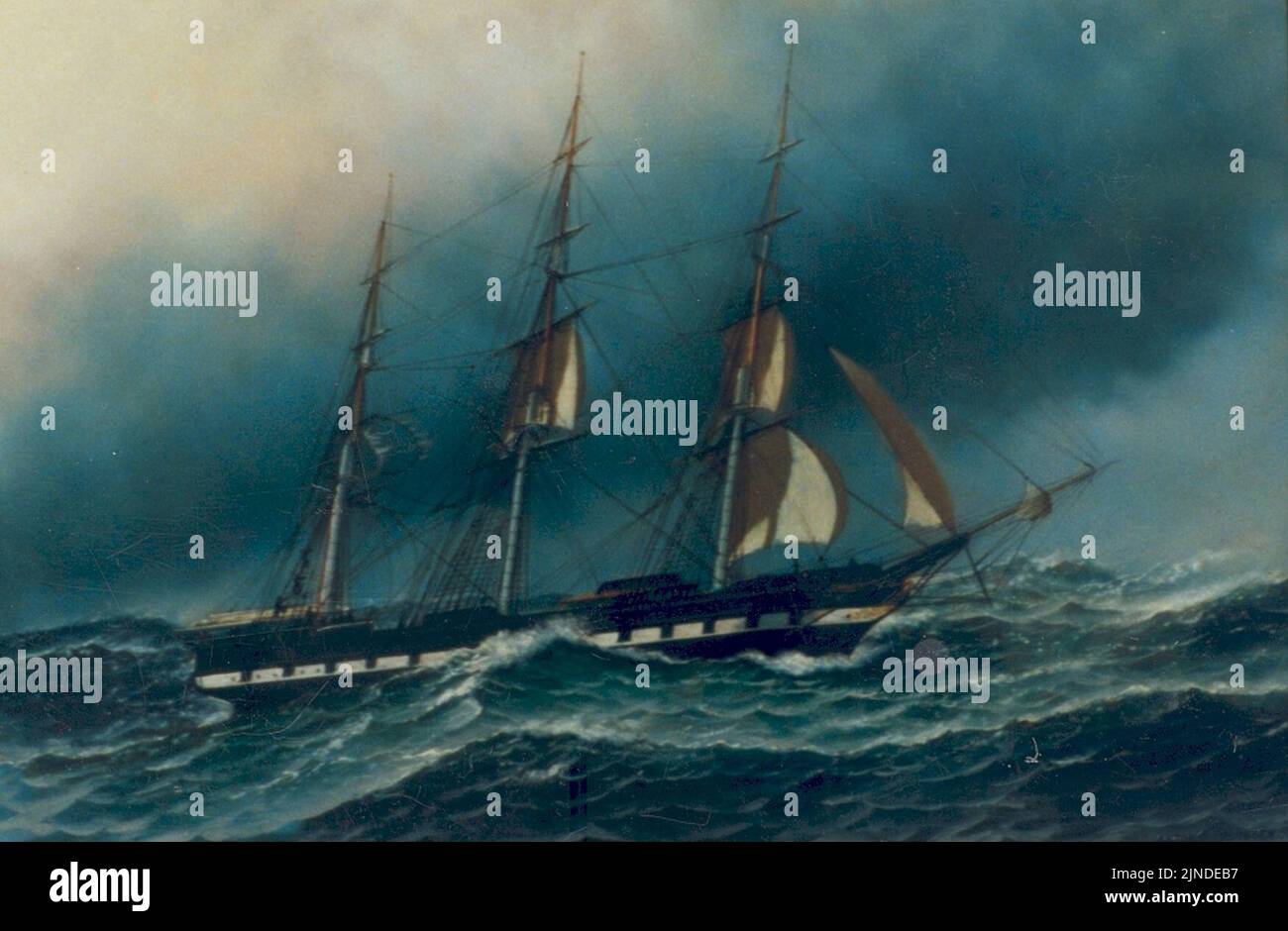 The Black Ball Line Packet James Foster Jr, by Antonio Jacobsen 3967 ...