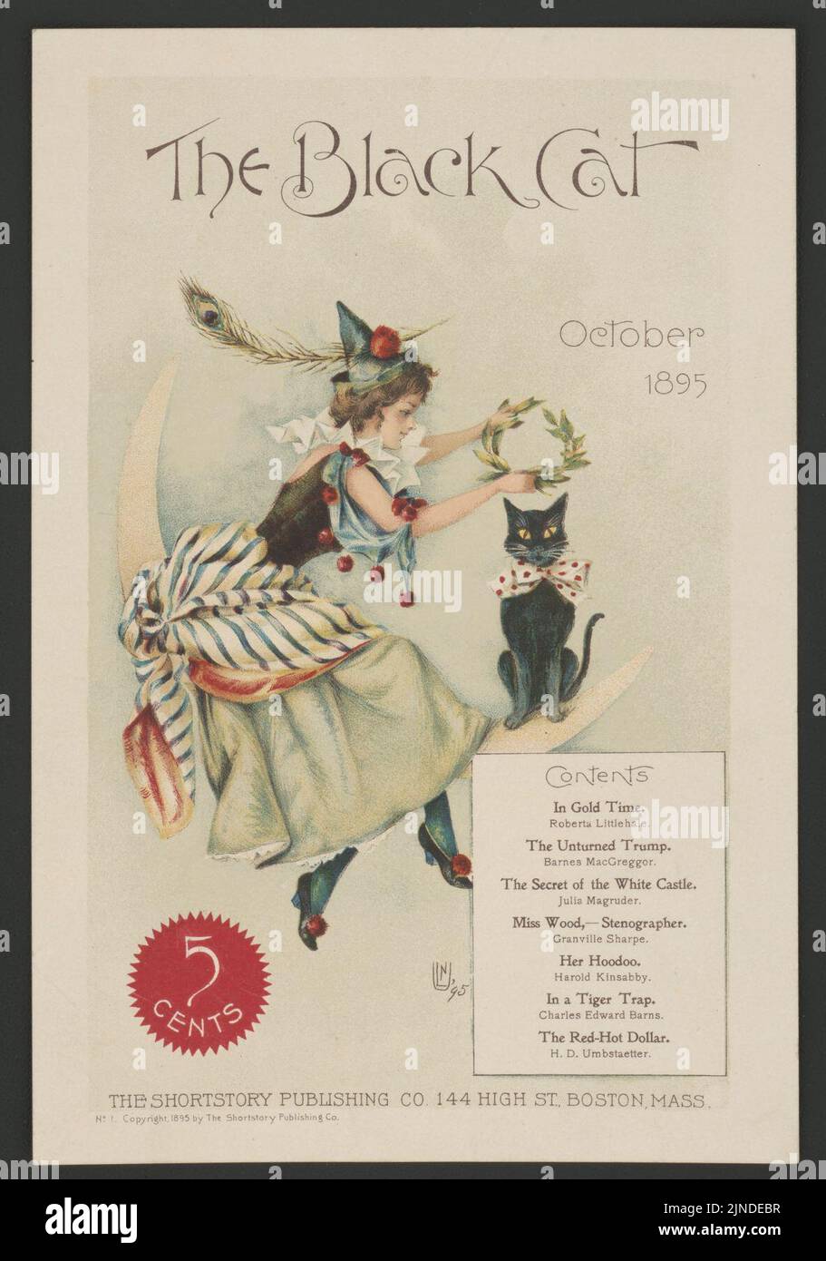 The Black Cat, October, 1895 Stock Photo - Alamy