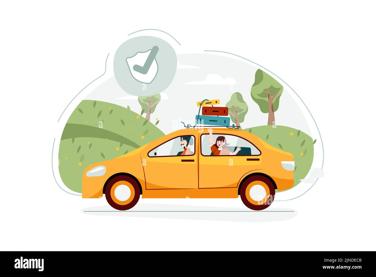 Insurance Service Illustration concept. Flat illustration isolated on ...