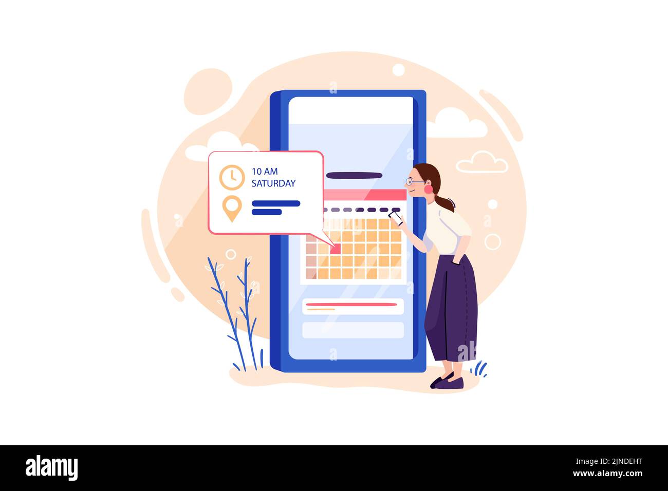 Appointment Illustration concept. Flat illustration isolated on white ...