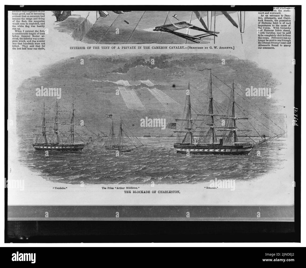 The blockade of Charleston Stock Photo - Alamy