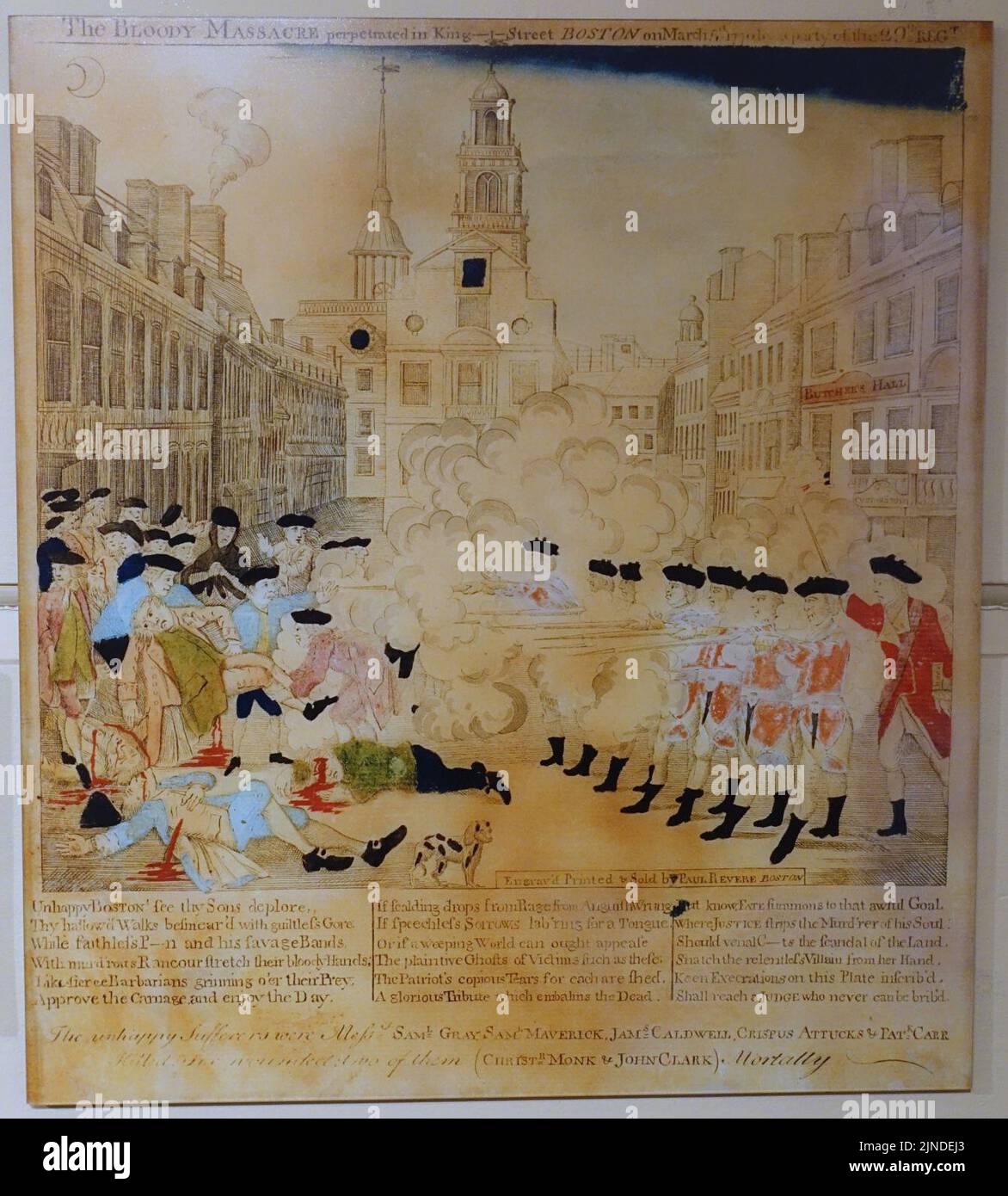 The Bloody Massacre by Paul Revere (photographic reproduction Stock ...