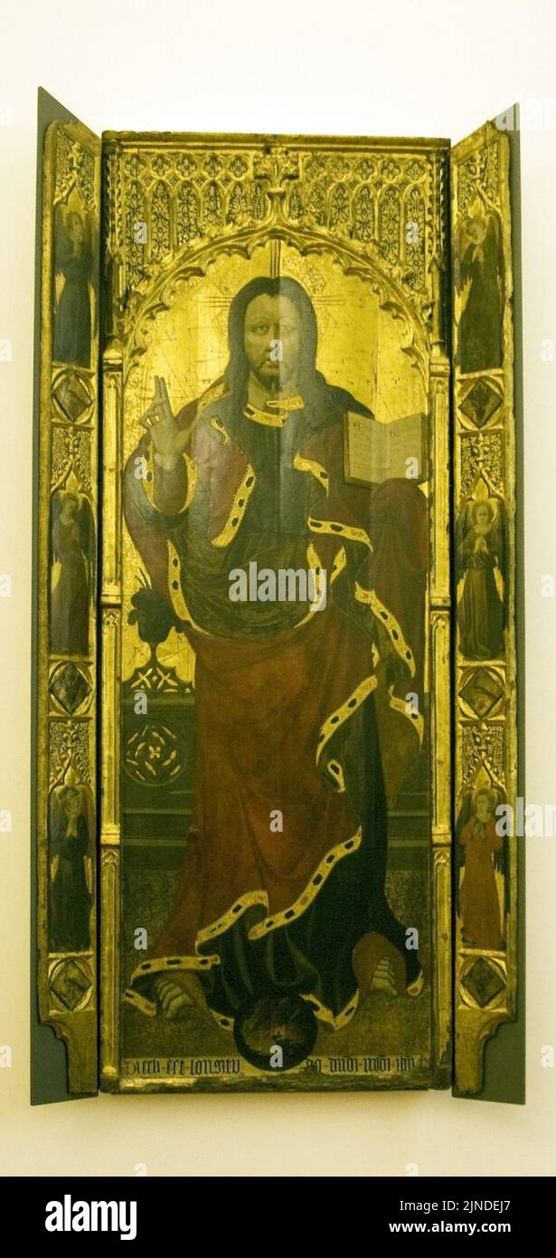 The Blessing Christ on the Sphere, Six Adoring Angels Stock Photo - Alamy