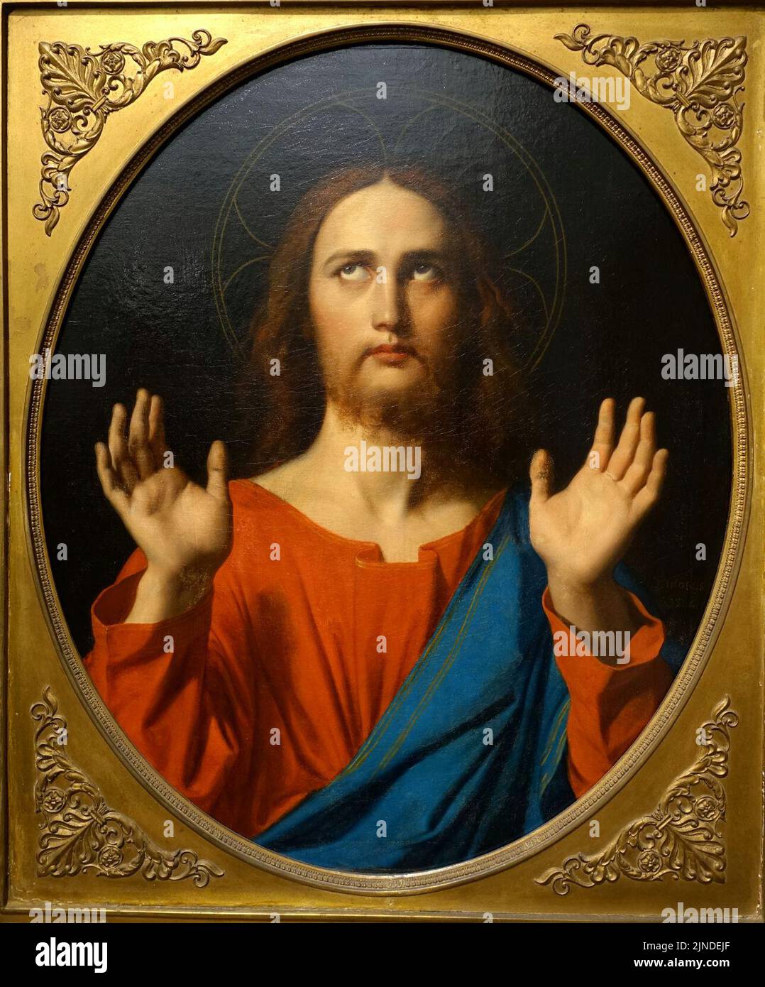 The Blessing Christ by Jean-Auguste-Dominque Ingres, 1834 Stock Photo ...