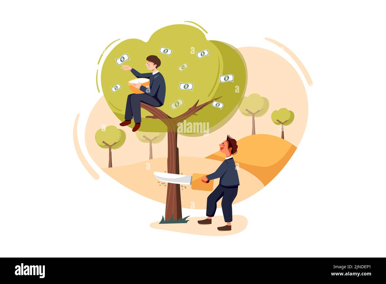 Business Finance Illustration concept. Flat illustration isolated on ...