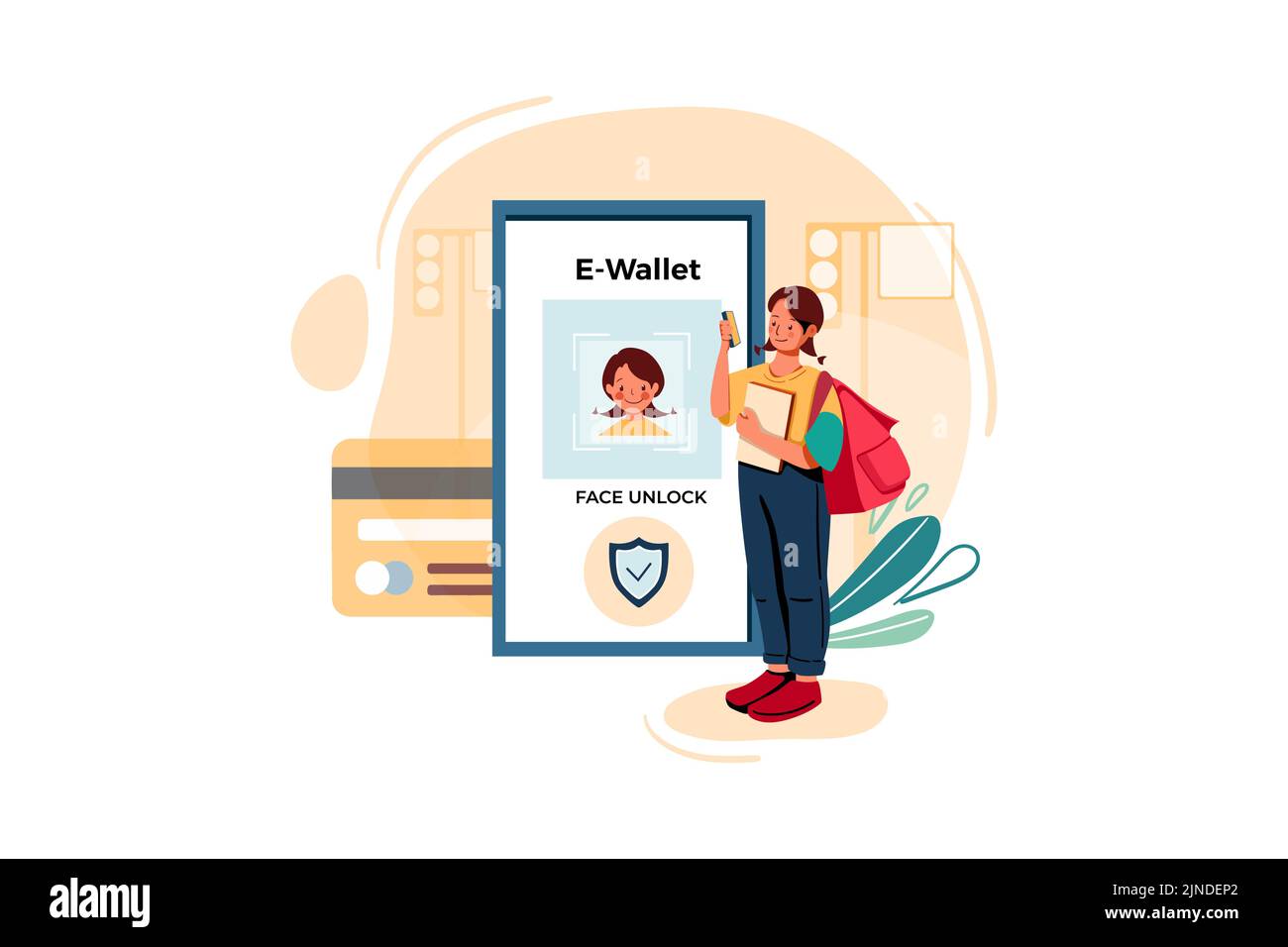 Digital Wallet Illustration concept. Flat illustration isolated on ...