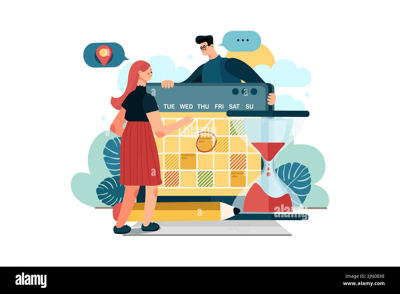 Appointment Illustration concept. Flat illustration isolated on white ...