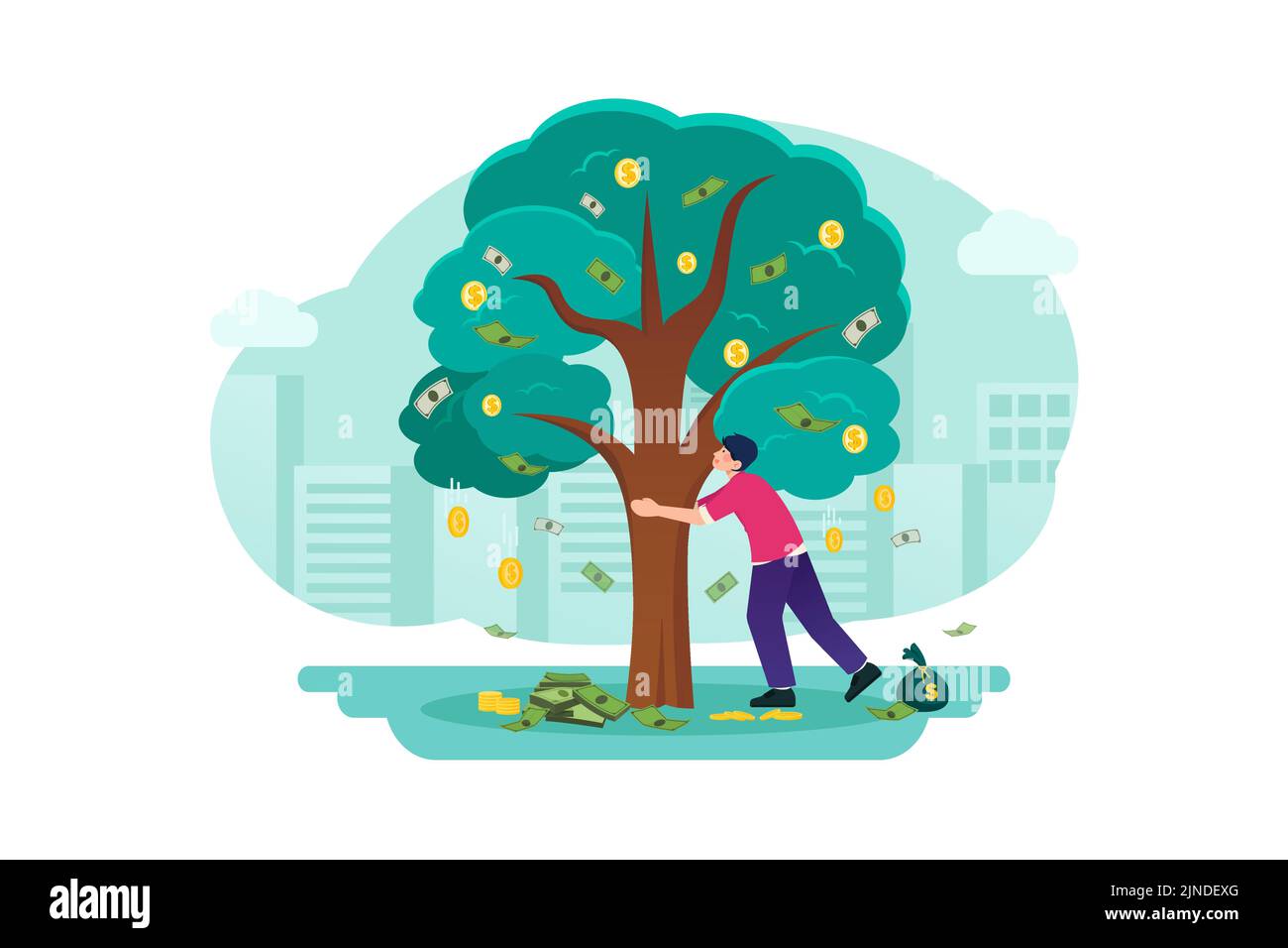 Business Finance Illustration concept. Flat illustration isolated on ...