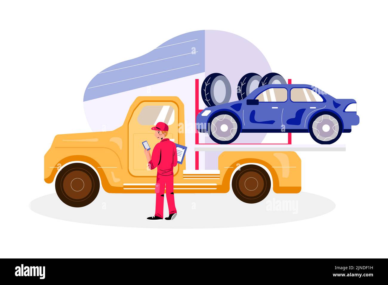 Auto Service Illustration concept. Flat illustration isolated on white ...