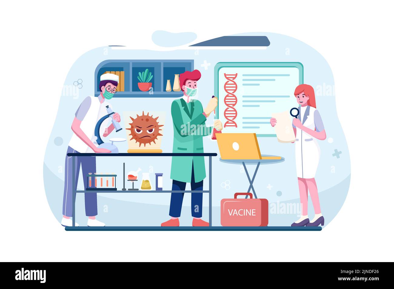 Vaccination Illustration concept. Flat illustration isolated on white ...