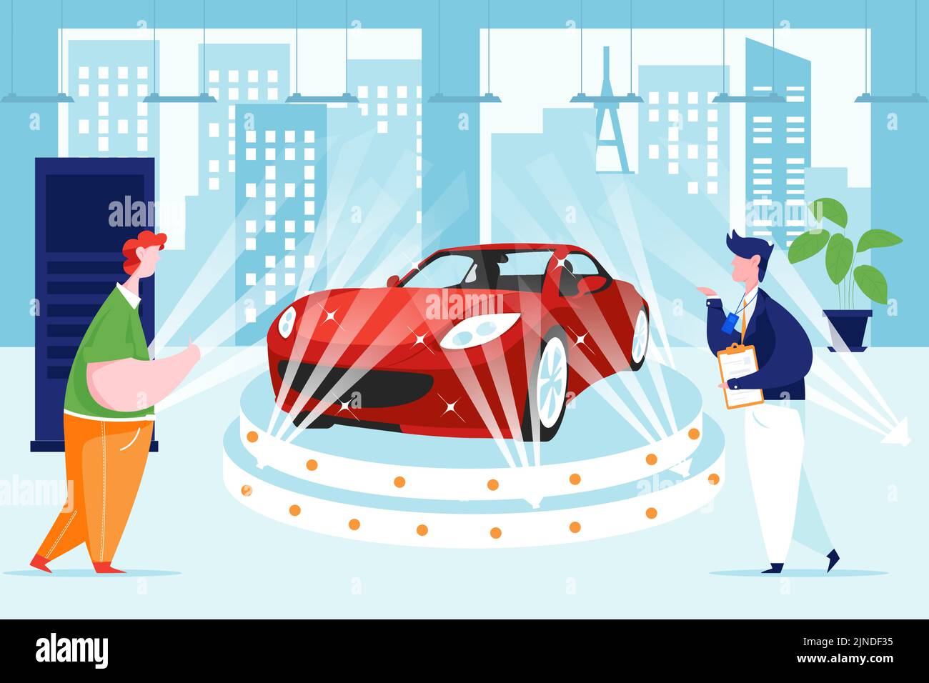 Car Dealership Illustration concept. Flat illustration isolated on ...