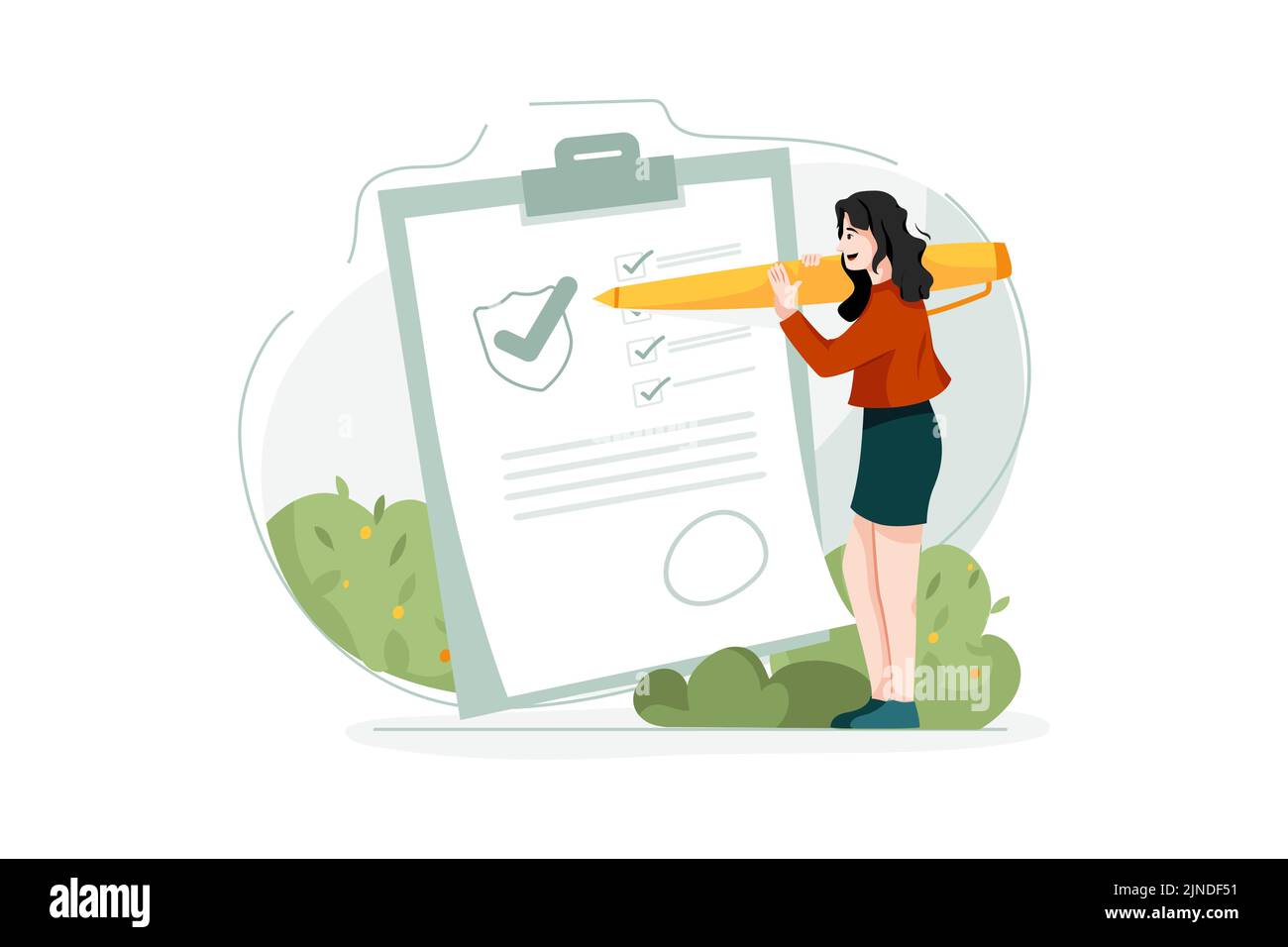 Insurance Service Illustration concept. Flat illustration isolated on ...