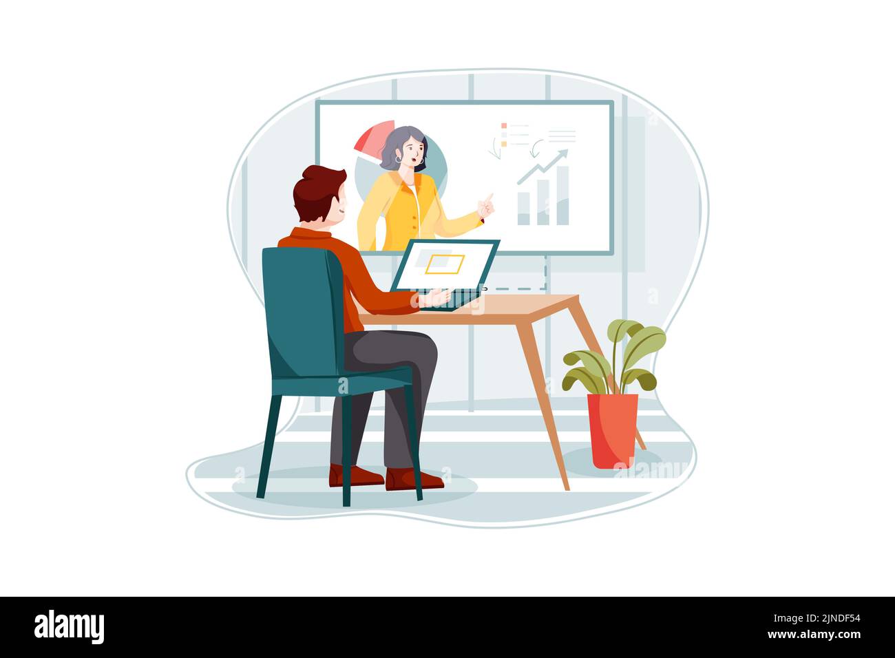 Business Illustration concept. Flat illustration isolated on white ...