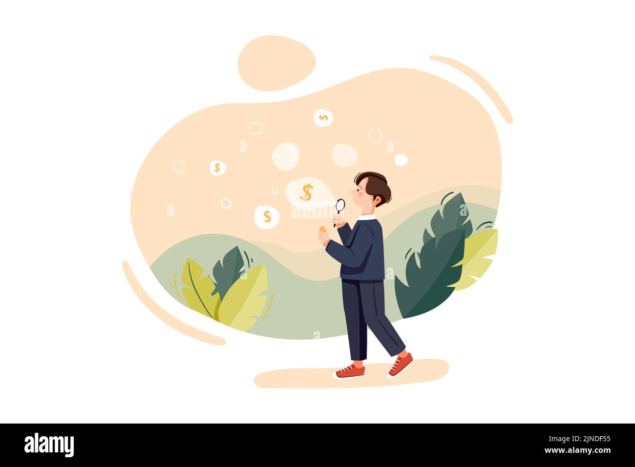 Business Finance Illustration concept. Flat illustration isolated on ...