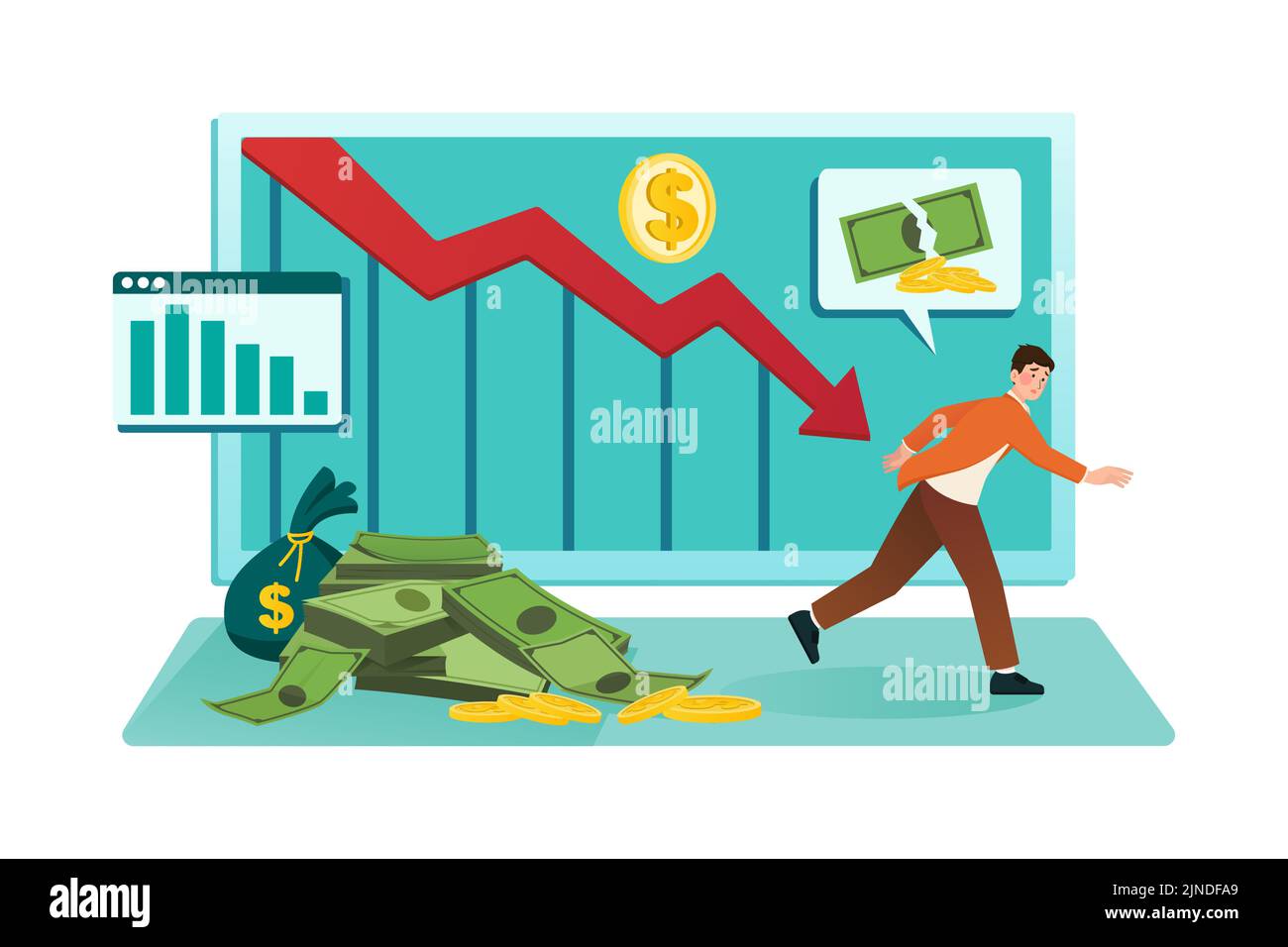 Business Finance Illustration concept. Flat illustration isolated on ...