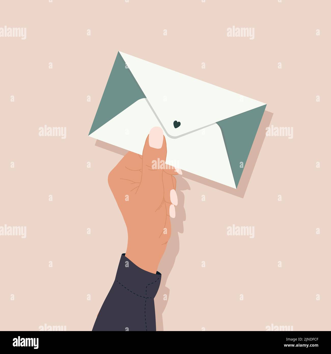 Hands holding envelopes Stock Vector Image & Art - Alamy