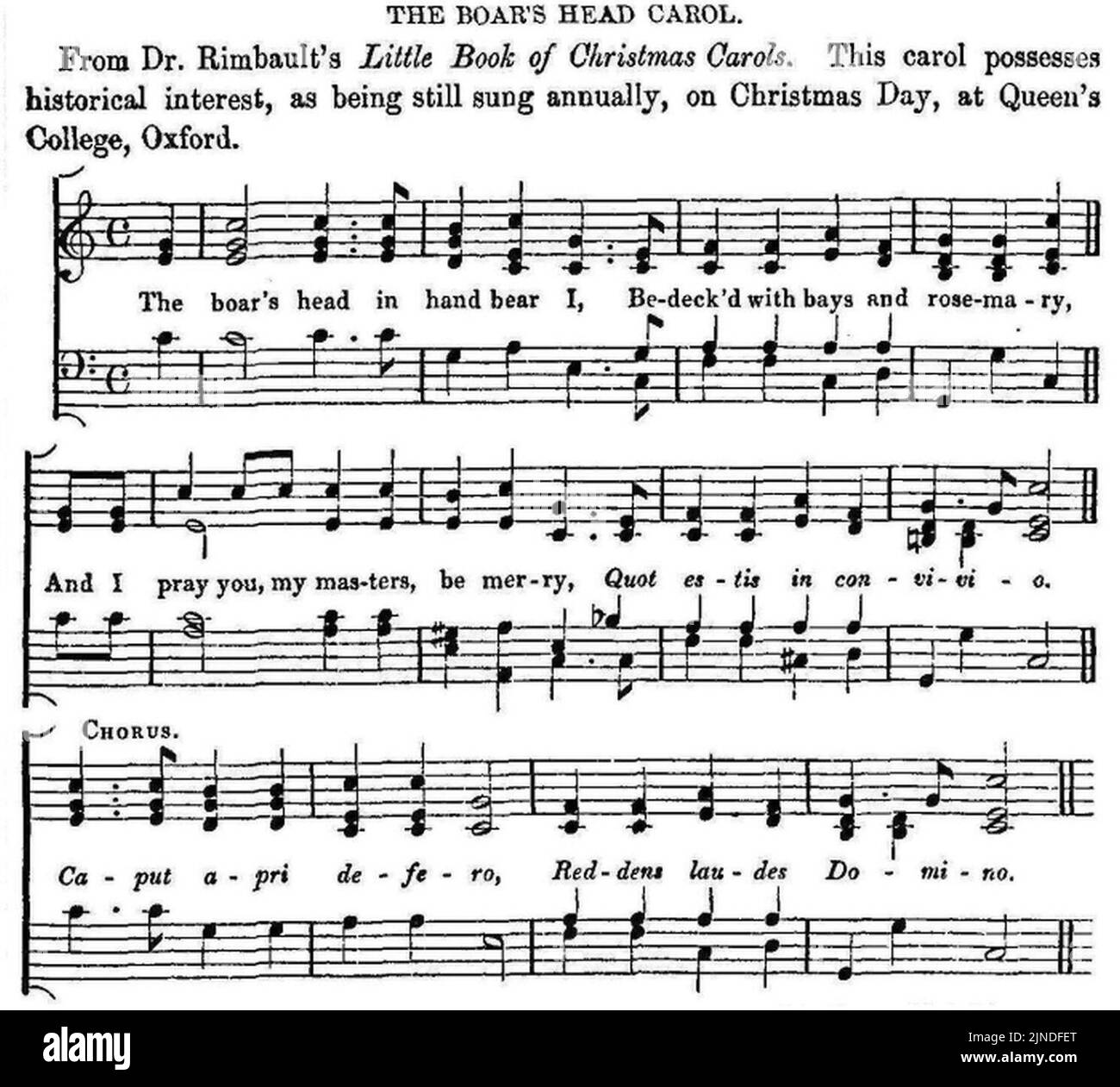 The Boar's Head Carol Stock Photo - Alamy