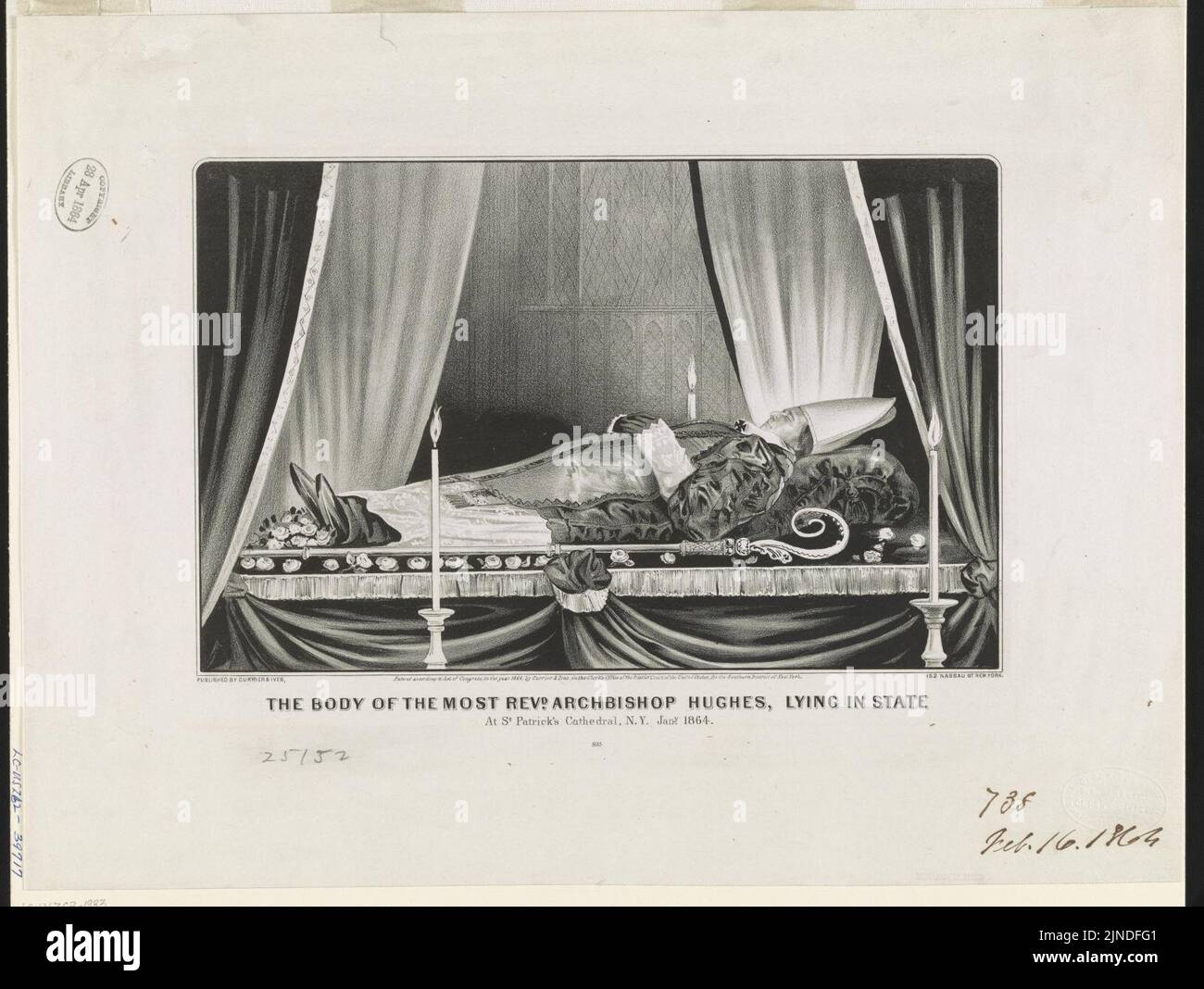 The body of the most Revd. Archbishop Hughes, lying in state- at St ...