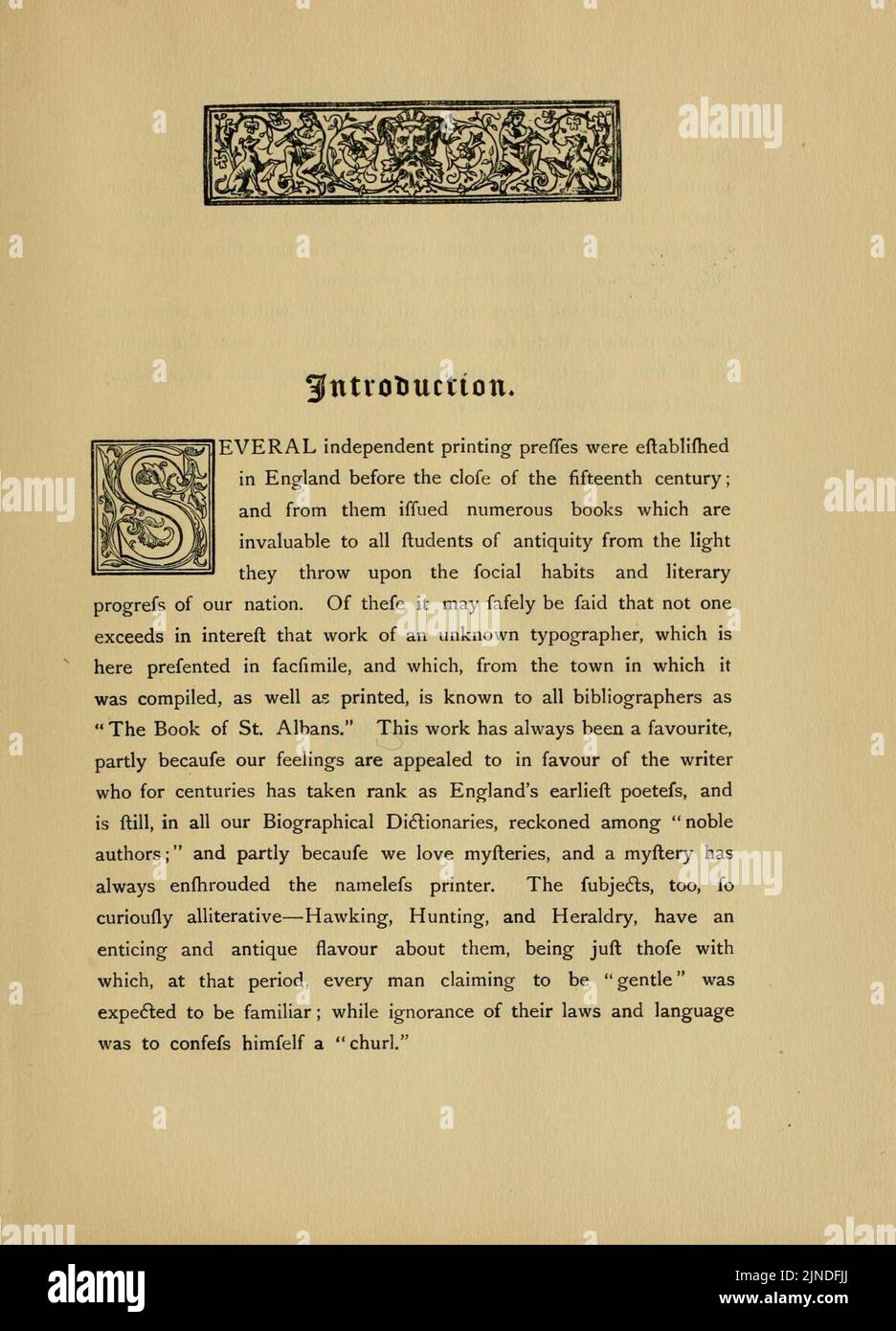 The boke of Saint Albans (Page 5 Stock Photo - Alamy